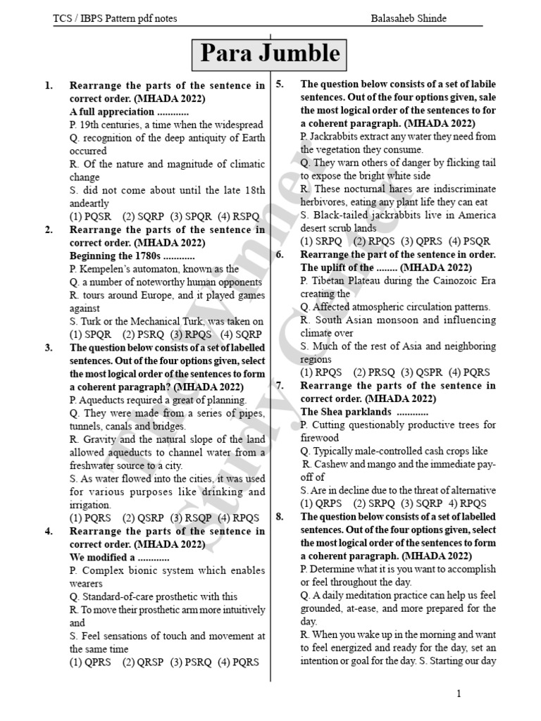 Para Jumble - 21949699 - 2023 - 11 - 10 - 00 - 37 | PDF