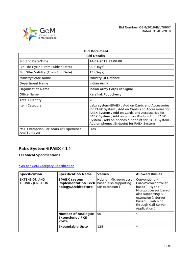 GeM Bidding 1188757 | PDF | Battery Charger | Computer Science