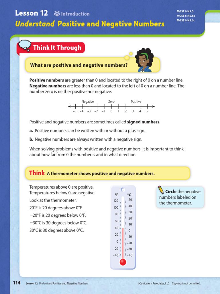 Grade 6 Math Day 4 Part 1 | PDF | Numbers | Integer