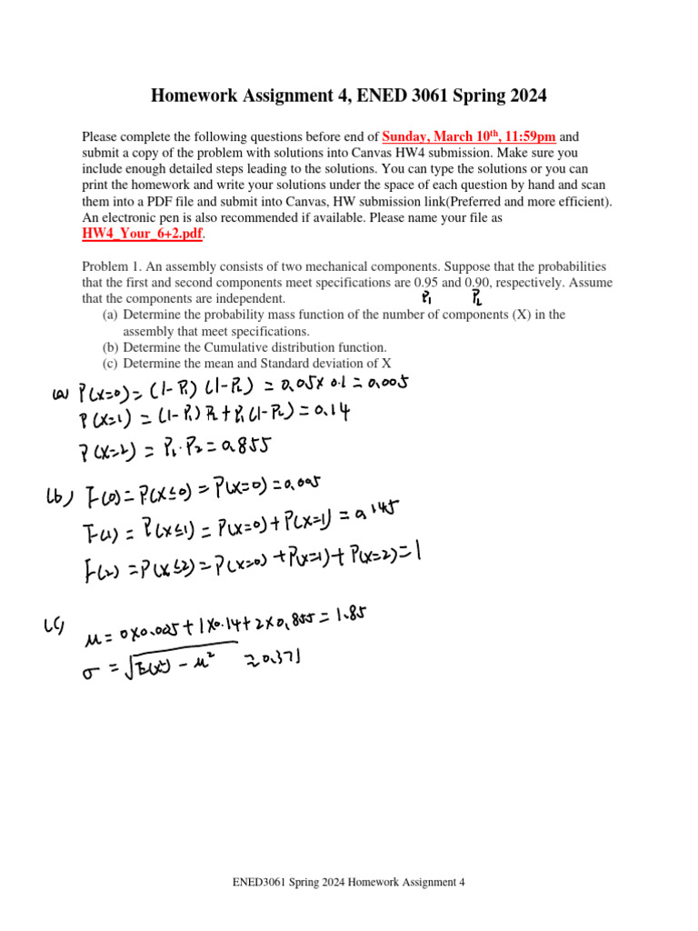 HW4 Wu Wenxuan20206115 | PDF | Probability Density Function | Statistical Theory
