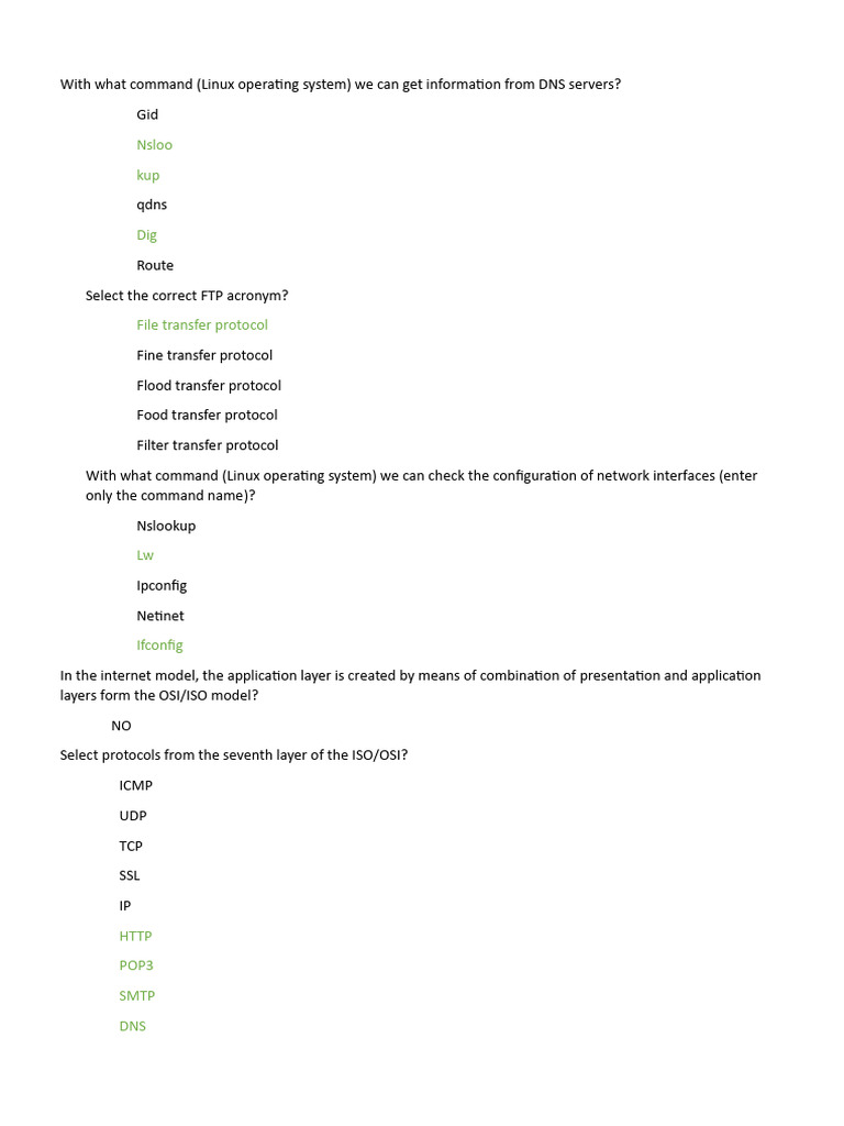 Linux Networking Commands and Protocols | PDF | Computer Network ...