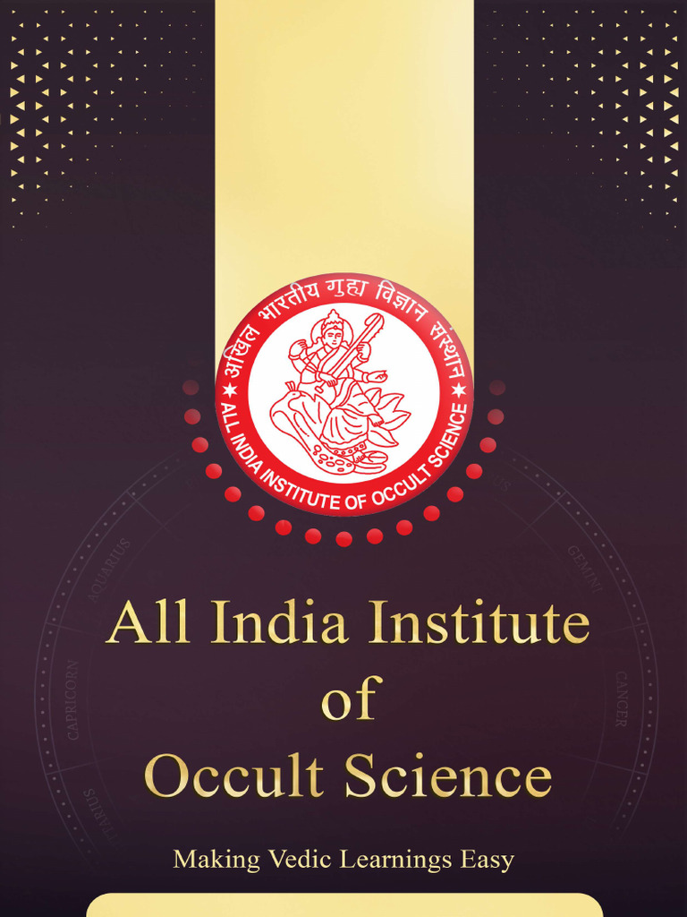 Occult Science Brochure | PDF