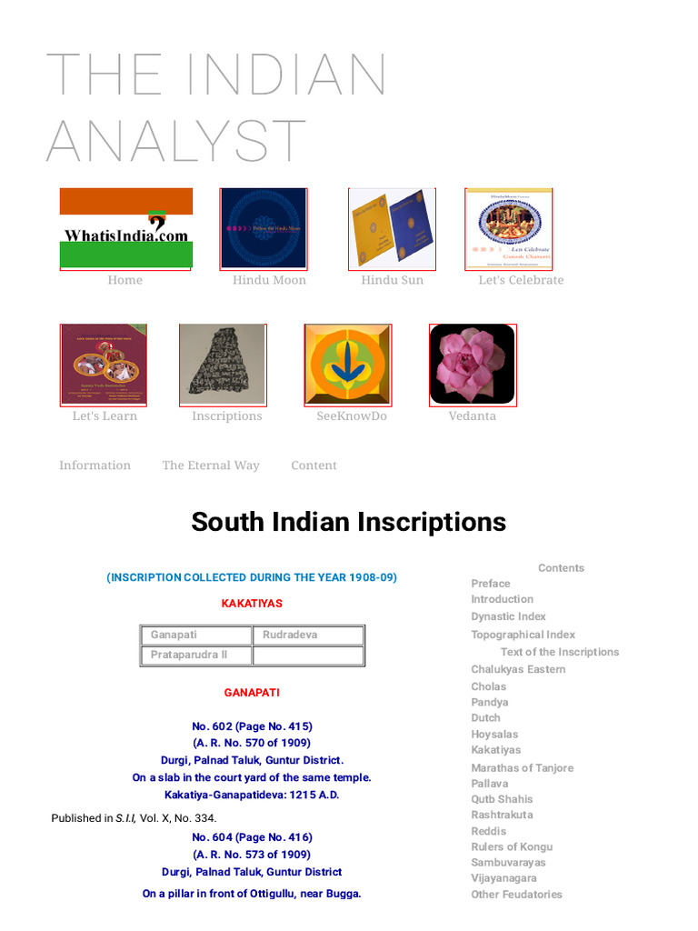 South Indian Inscriptions - Inscriptions Collected During The Year 1908 ...