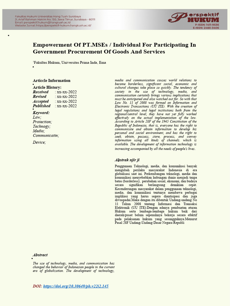 Empowering MSEs in Government Procurement | PDF