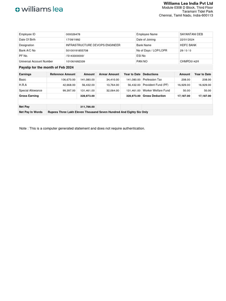 Payslip 2 2024 | PDF
