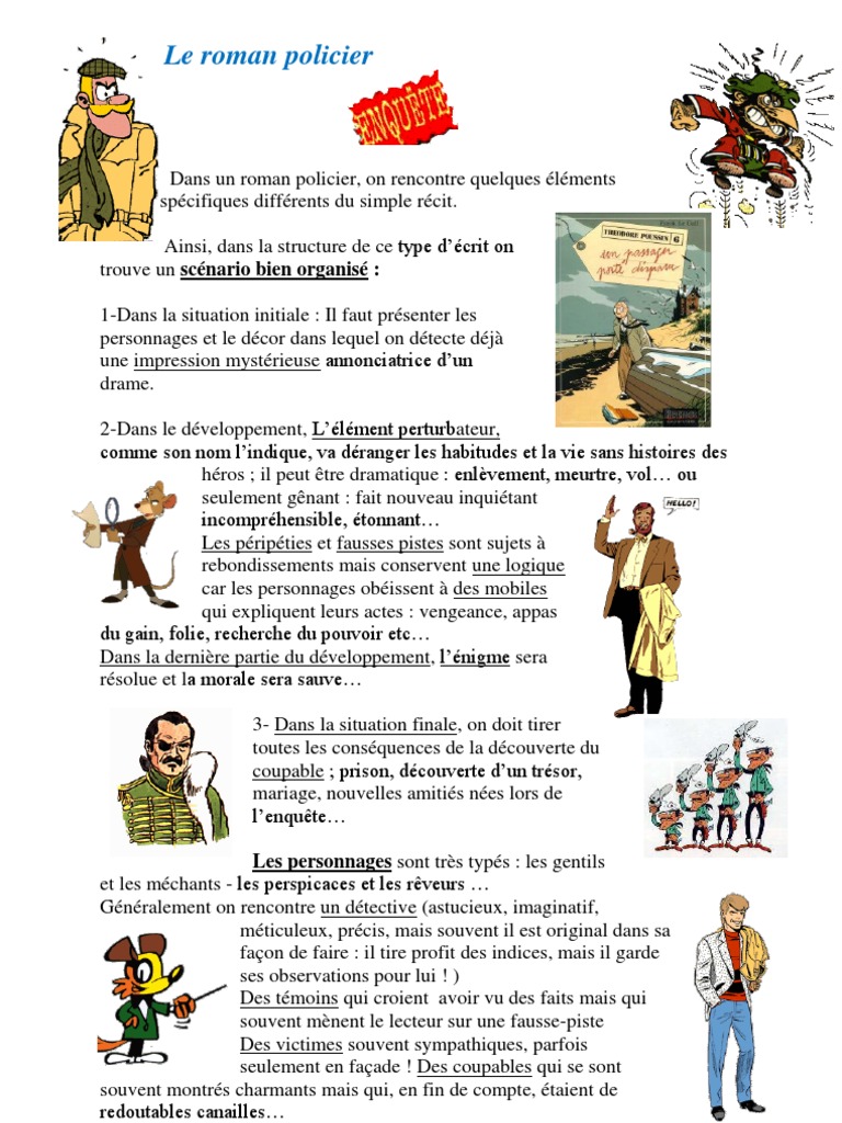Structure d'un roman policier | PDF | Mystère, thriller et fiction ...