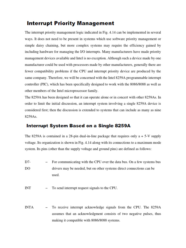 8250 programmable interrupt controller | PDF | Microcontroller | Input/Output