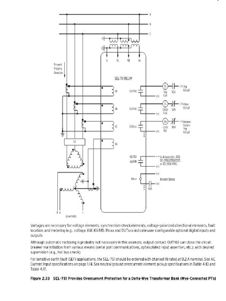 SEL 751 OC Protection For Delta Wye Transformer Bank | PDF