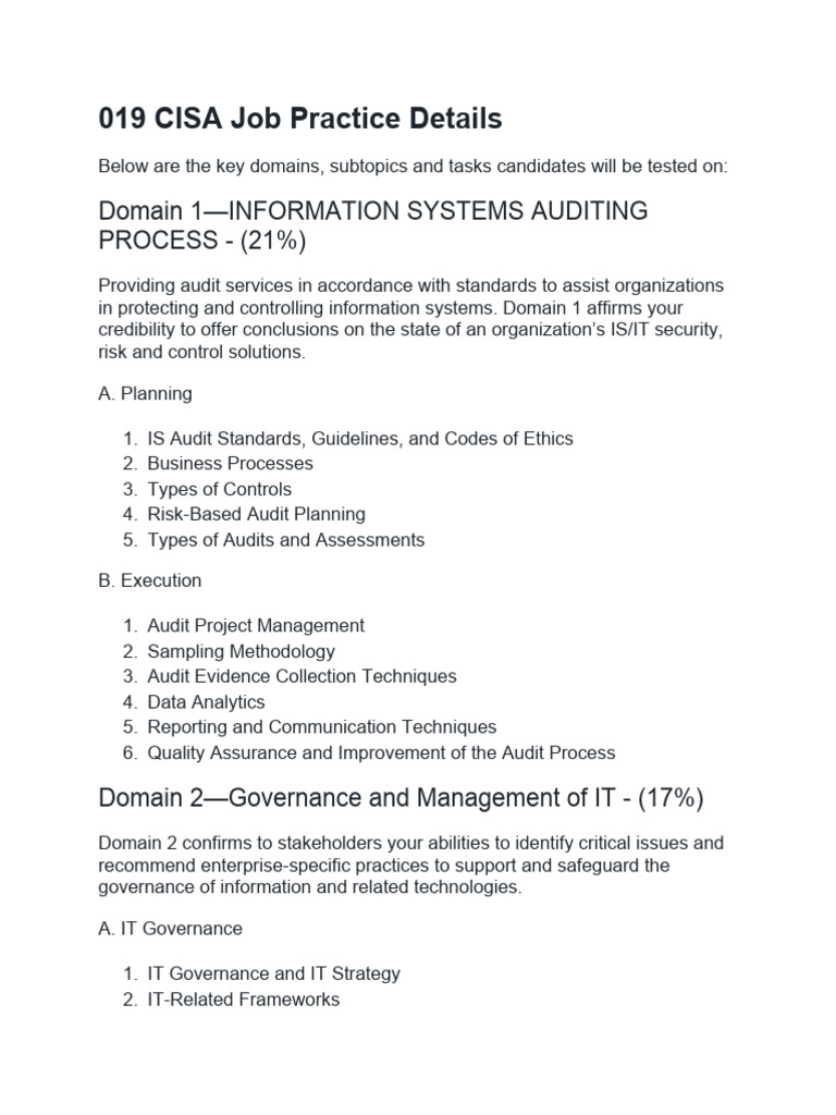 Cisa Task | PDF | Computer Security | Security