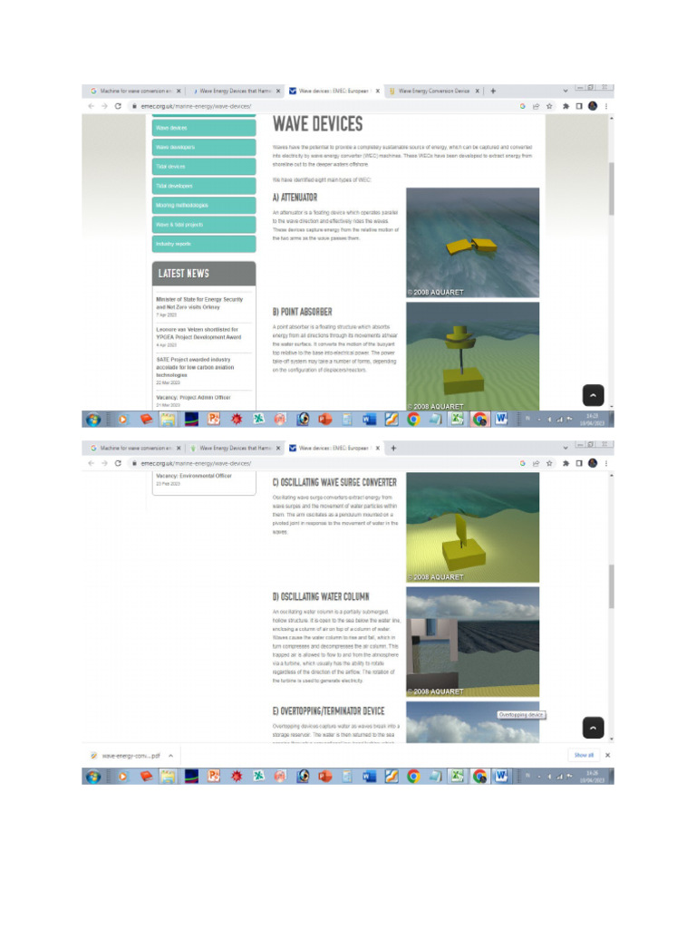 Wave Energy | PDF | Oceans | Sea