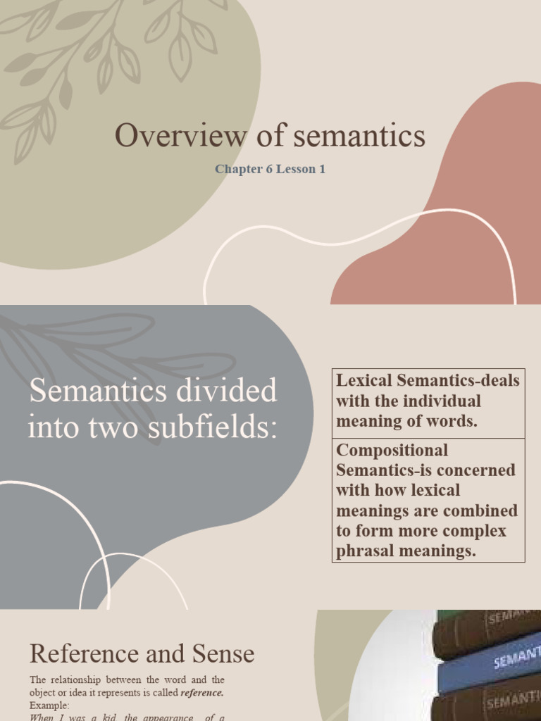 Overview of Semantics | PDF | Word | Cognitive Psychology