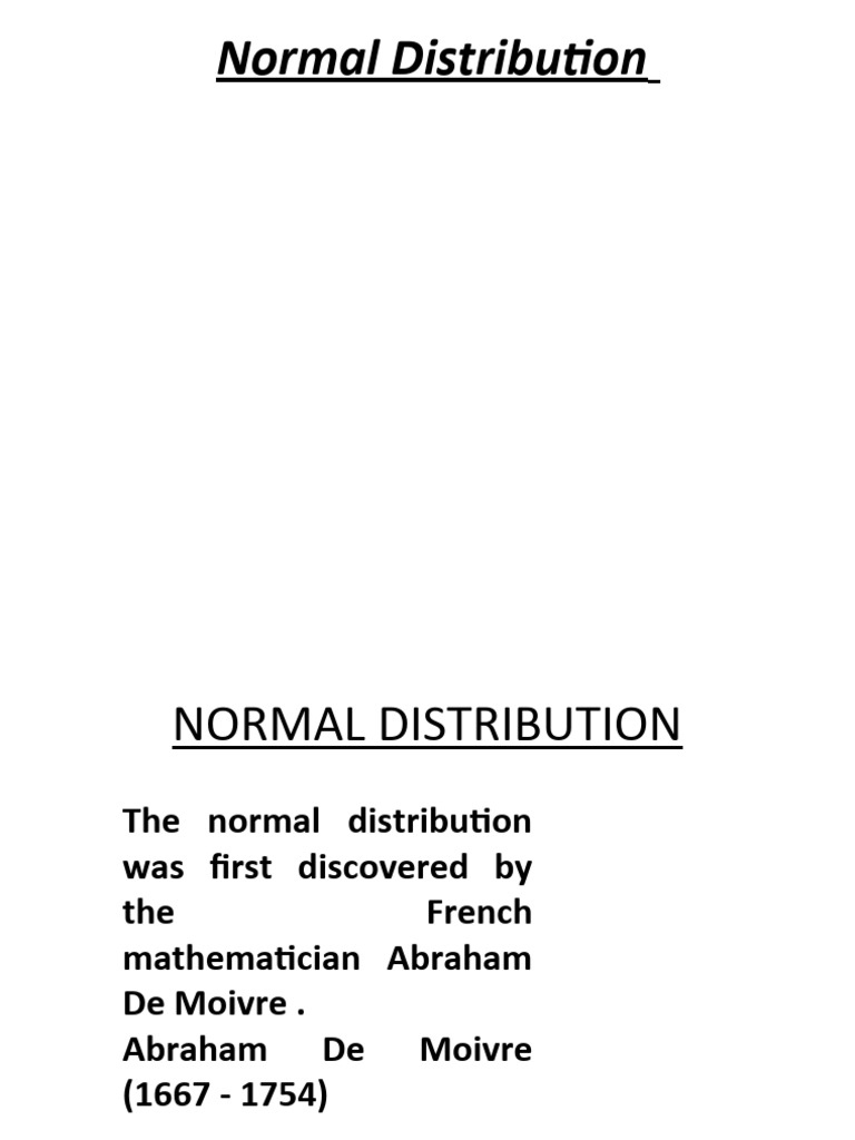 Normal Distribution Pdf Normal Distribution Standard Deviation