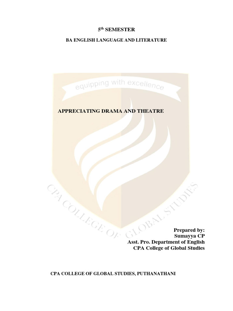 5th Semester Drama and Theatre Course | PDF | Expressionism | Tragedy