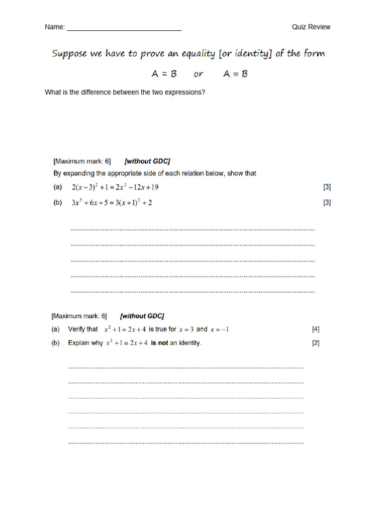 Binomial Quiz Review | PDF