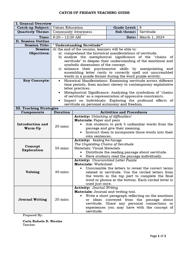 Teaching Guide Catchup ESP Grade 8 | PDF | Cognitive Psychology | Cognition