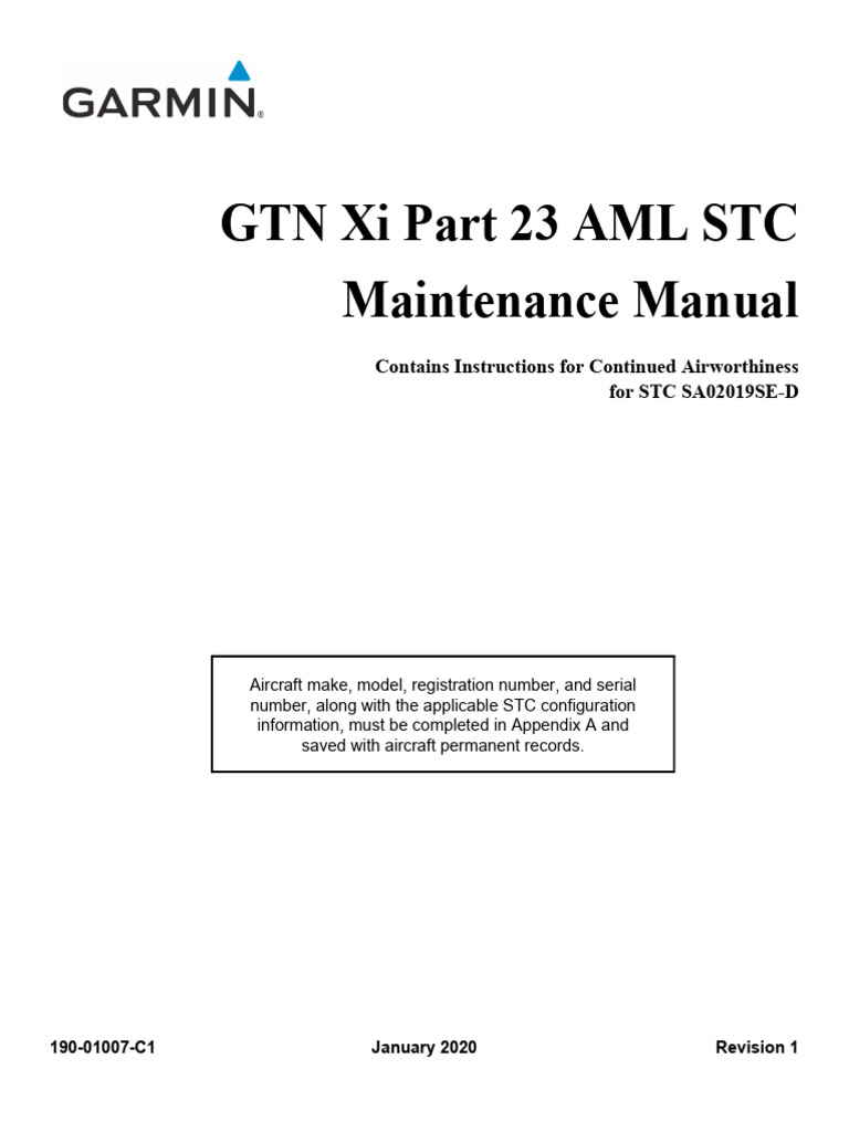 GTN Xi Series | PDF | Electronics | Computer Engineering