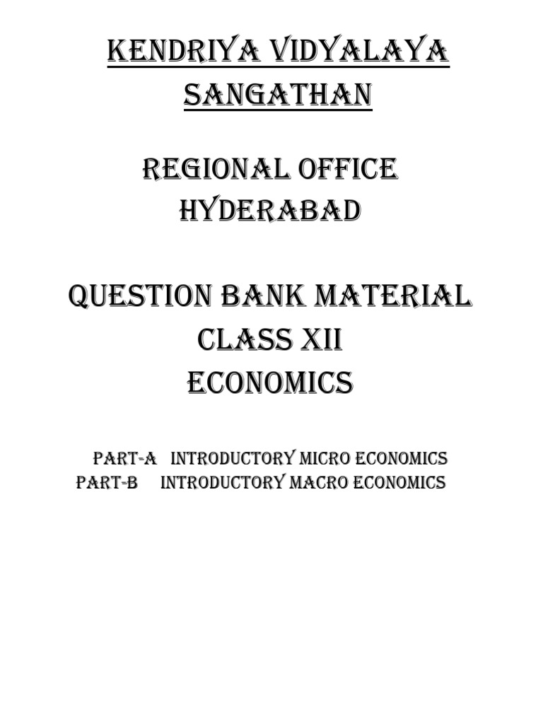 question-bank-class-xii-micro-macro-economics | PDF | Demand | Supply ...