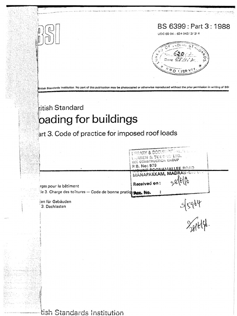 BS 6399 Part 3 | PDF