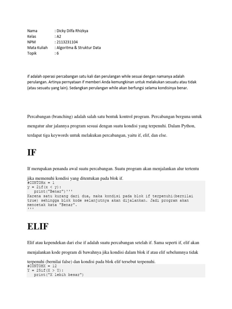 Dicky Dilfa Rhizkya - Tugas Perbaikan - Topik 6 | PDF | Metode & Bahan Ajar