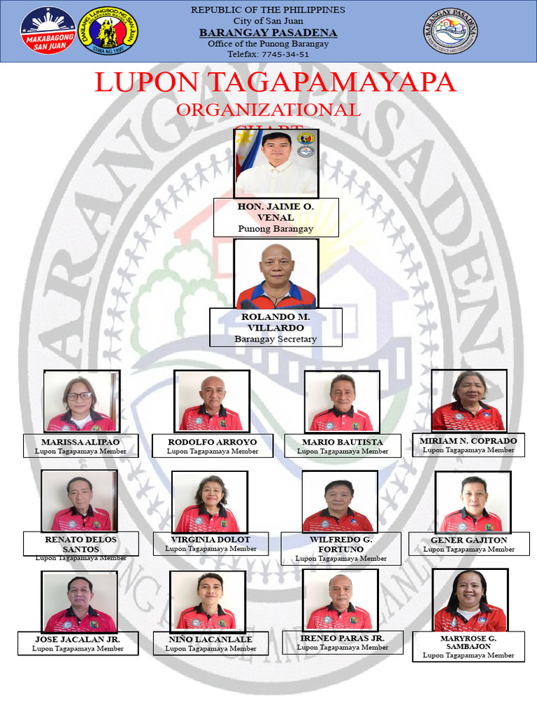 Lupon Tagapamayapa Org - Chart 2022 | PDF