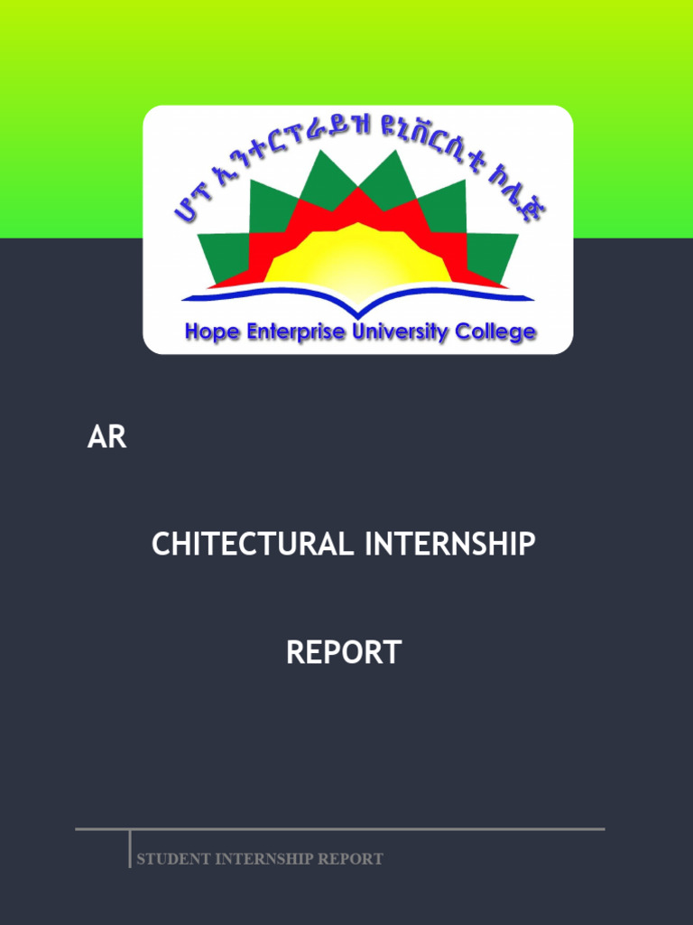 ARCHITECTURAL INTERNSHIP Report | PDF | Leadership | Architect