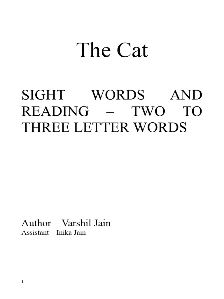 The Cat - Story - Vibhu | PDF | Language Arts & Discipline