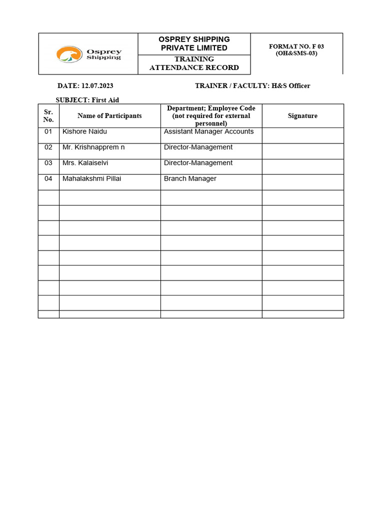 F04 - Training | PDF