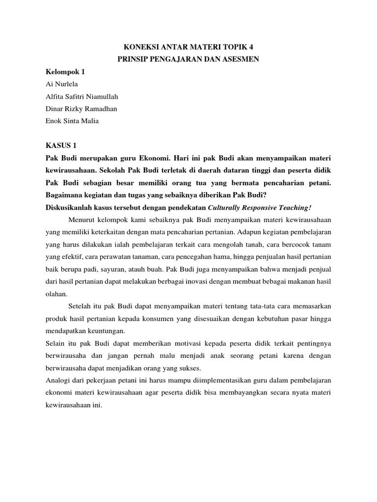 Topik 4 Ruang Kolaborasi (Kelompok 1) | PDF