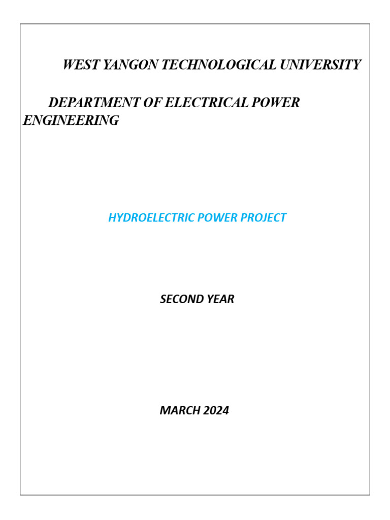 Hydroelectric Power Project Book | Download Free PDF | Electricity ...