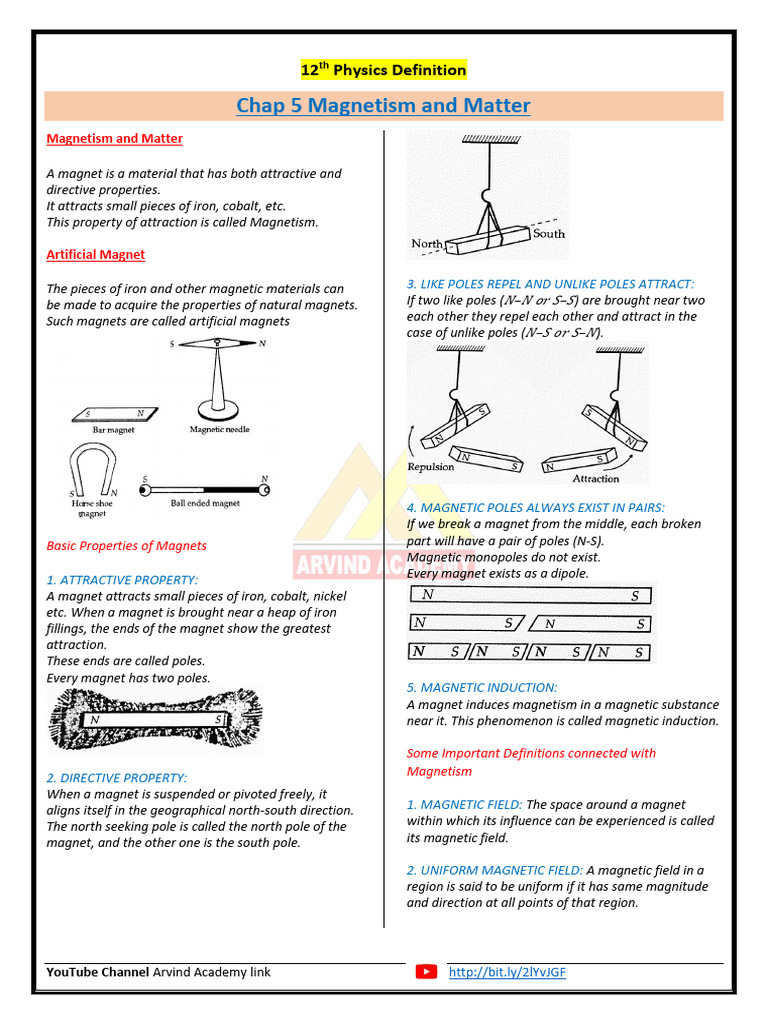 Chap 5 Magnetism and Matter - 2604f953 23e2 48aa 87b8 9be454a9f4de ...