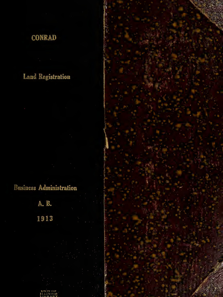 Conrad C. Land Registration, 1913 | PDF | Insurance | Title Insurance