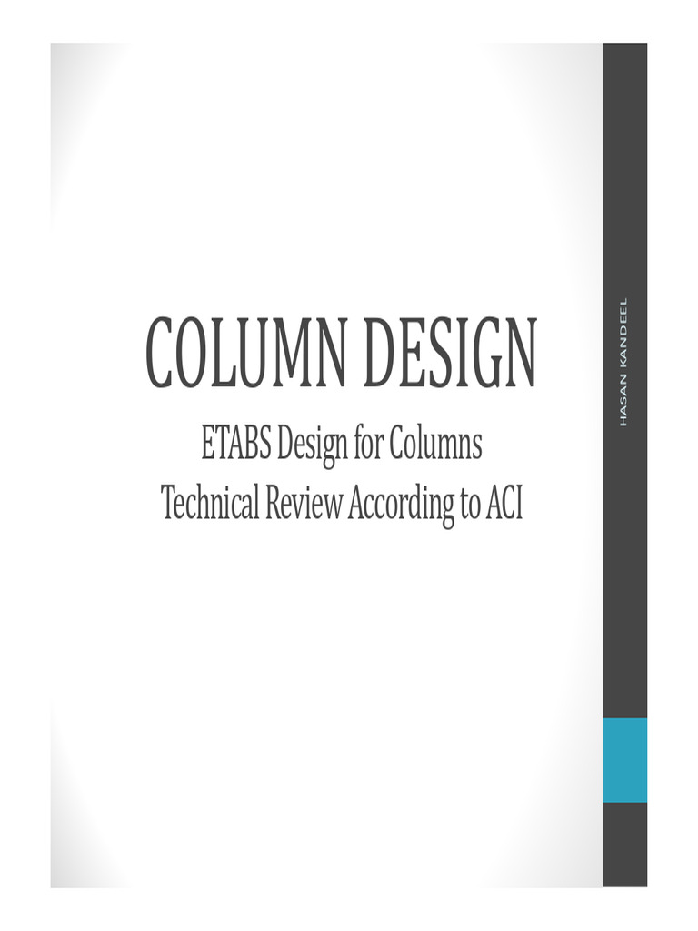 Column Design According ACI and ETABS | PDF | Column | Structural ...