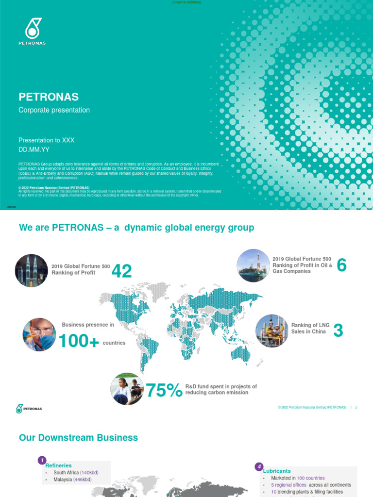 PETRONAS Corporate PPT 021222 December 03, 2022 | PDF | Motor Oil