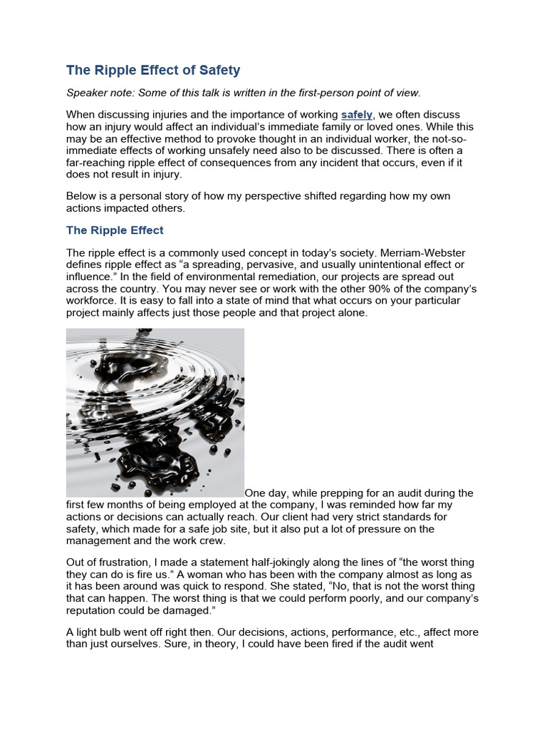 The Ripple Effect | PDF | Employment | Social Psychology