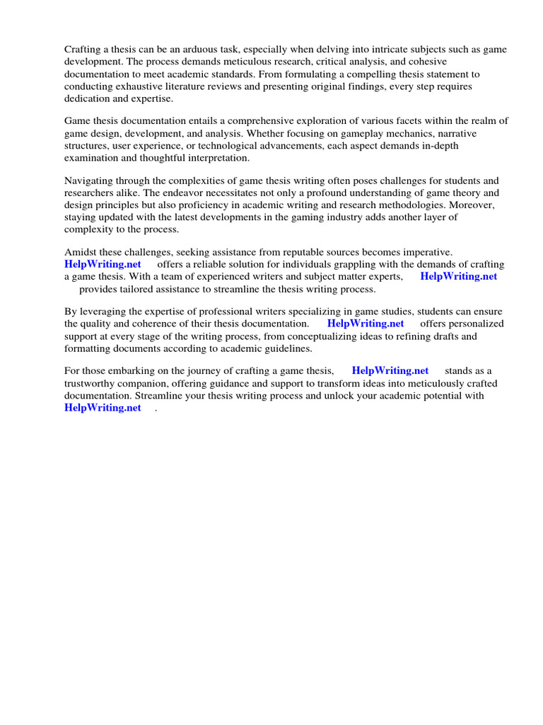 Game Thesis Sample Documentation | PDF | Video Games | Consumer Behaviour Game Thesis Sample Documentation | PDF | Video Games | Consumer Behaviour