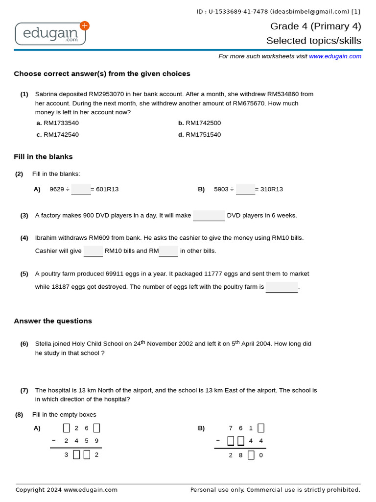 Grade4 1533689 41 7478.q | PDF | Money | Banking