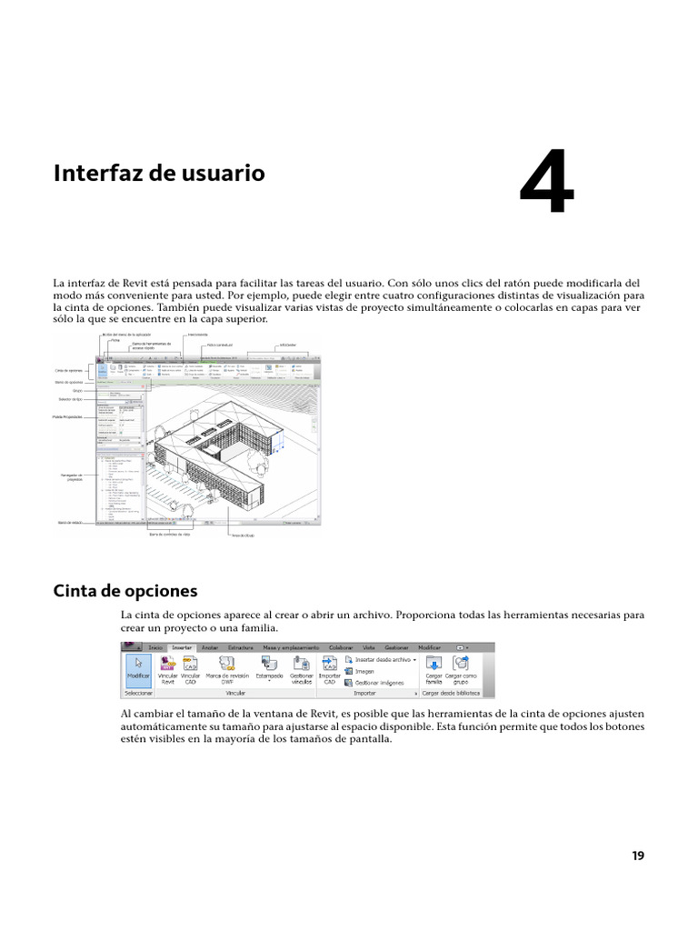 Manual Revit Arquitectura - Interfaz de Usuario - | PDF | Ventana ...