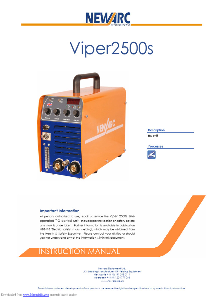 Viper 2500s | PDF | Welding | Construction