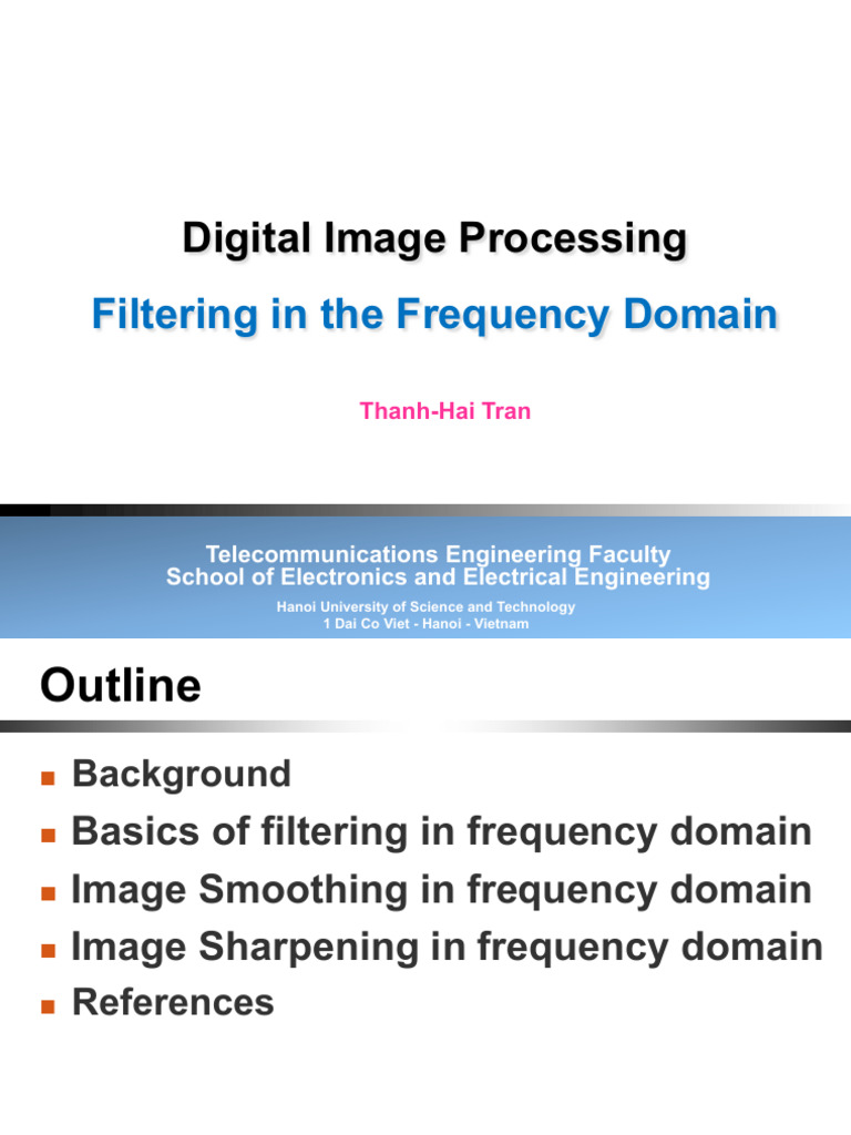04.DIP. Filtering - Frequency | PDF | Spectral Density | Fourier Transform