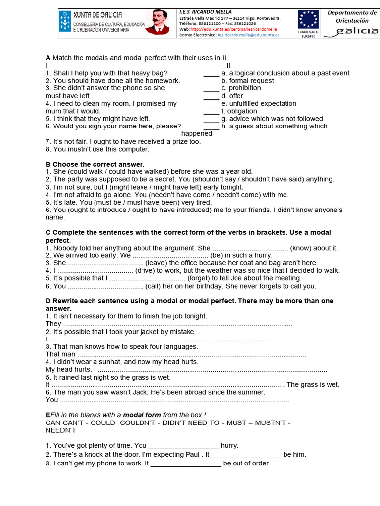 modals perfect | PDF