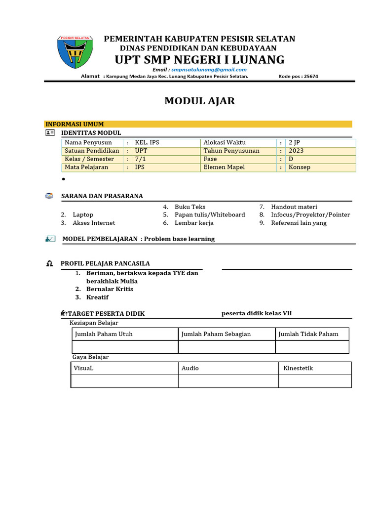 Modul Ajar IPS ' Kelangkaan Sebagai Permasalahan Ekonomi' | PDF