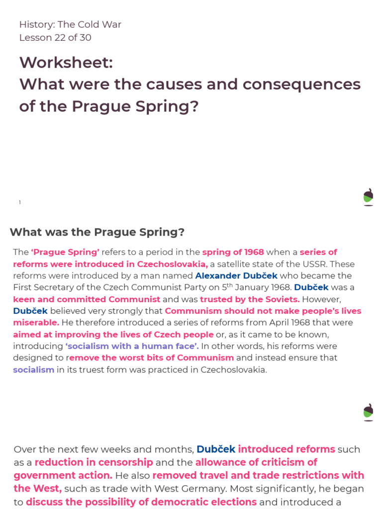 History Ks4 Lesson His Y11 U2 l22 | PDF | Warsaw Pact | Soviet Union