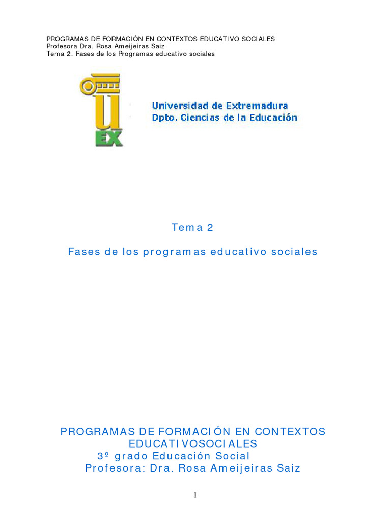Tema 2 Programas | PDF | Aprendizaje | Evaluación