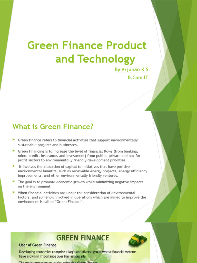 Understanding Green Finance Products | PDF | Sustainability | Renewable ...