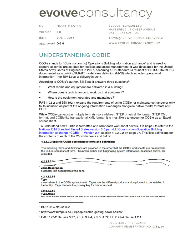 COBie Guide for BIM Professionals | PDF | Information Technology ...