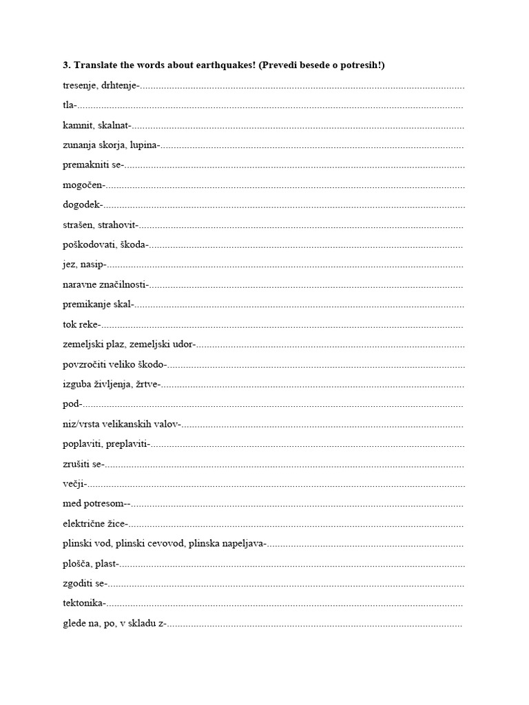 Besede - Potresi | PDF