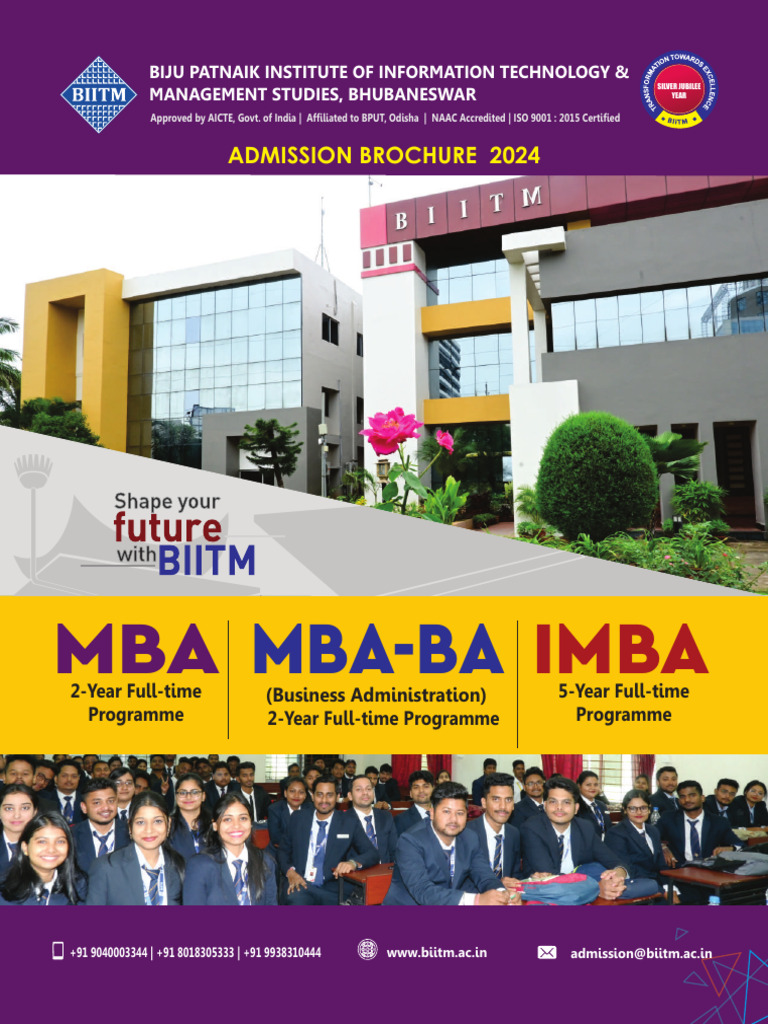 Admission Brochure 2024 | PDF | Master Of Business Administration | Analytics
