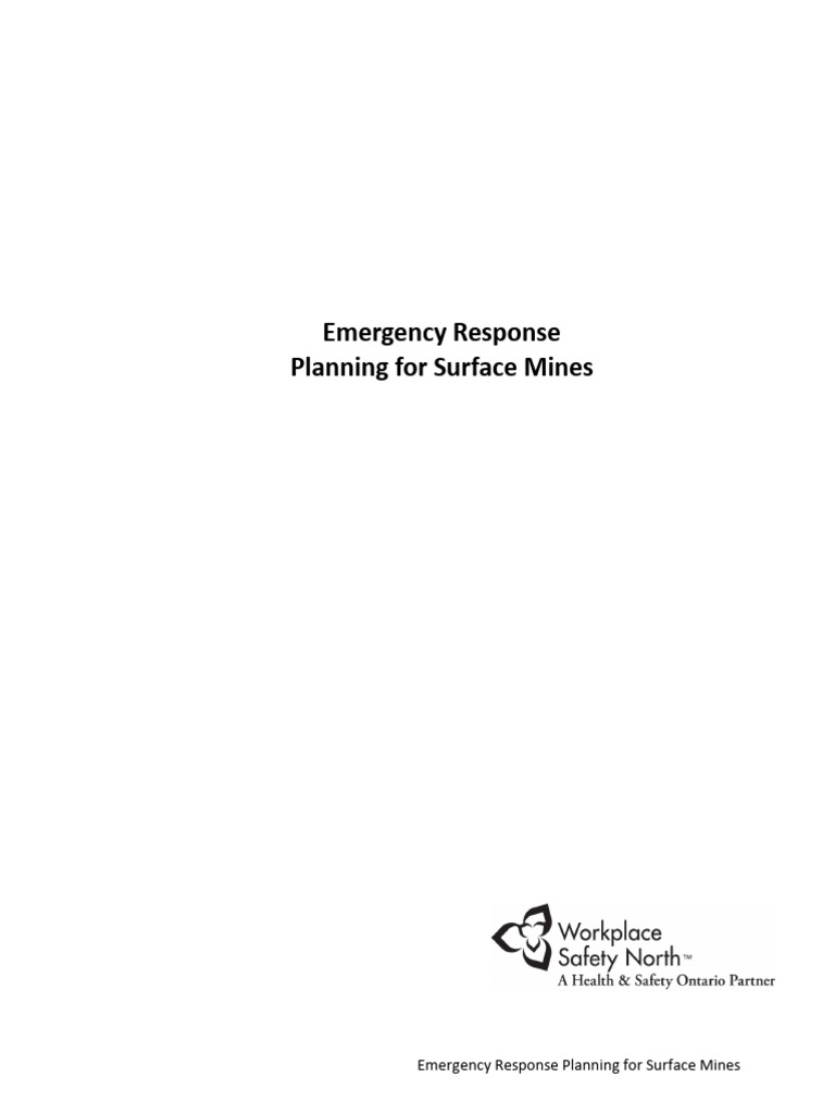 Mine Rescue Emergency Response Planning For Surface Mines | PDF ...