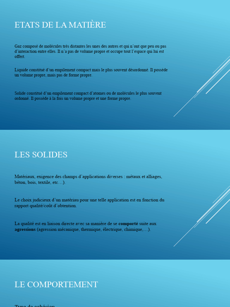 Etats de La Matière | PDF