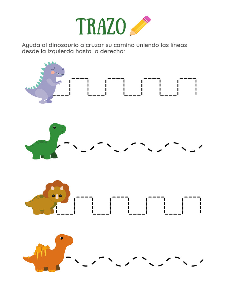 Trazo Bàsico Dinosaurios | PDF